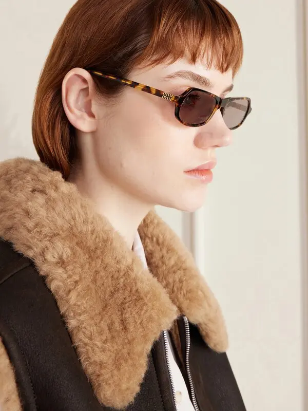 Miu Miu Round-frame Acetate Sunglasses - Tortoiseshell