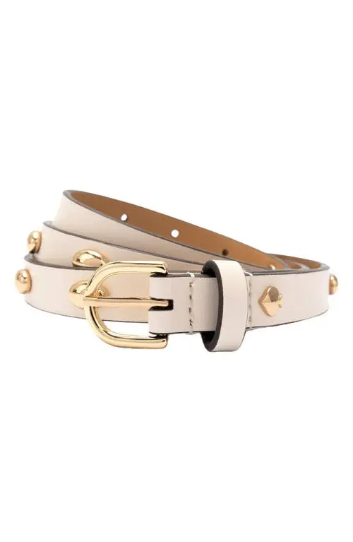 Kate Spade New York Studded Leather Belt - Cream