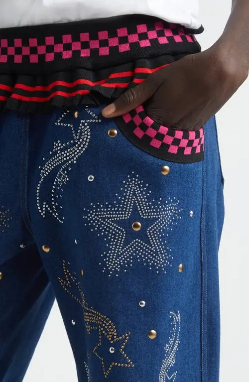 CHOPOVA LOWENA Peebles Studded Wide-leg Jeans