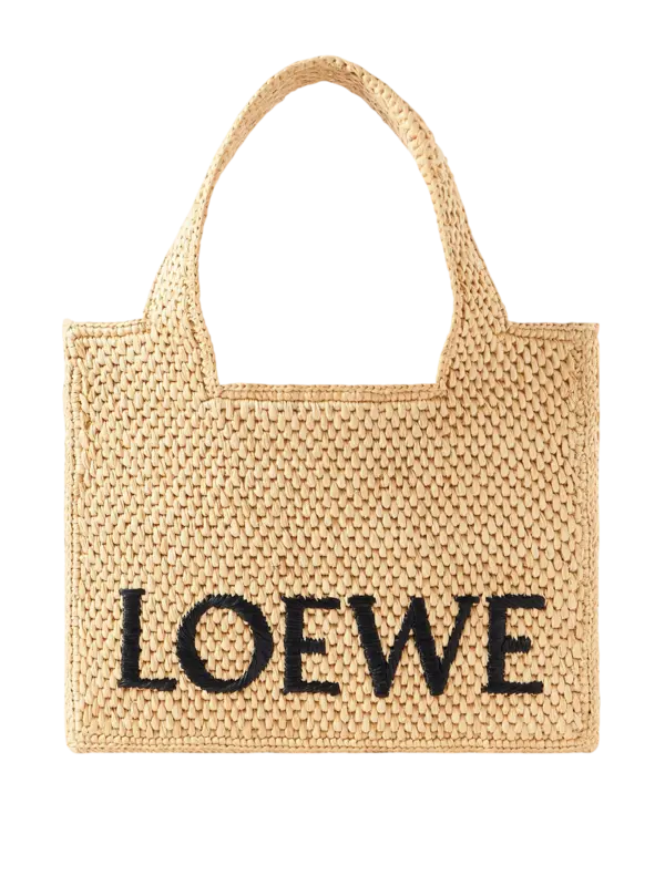 Loewe Paula's Ibiza Embroidered Raffia Tote - Neutrals