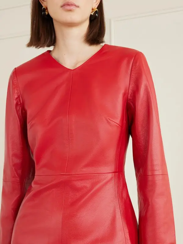 RÙADH The Adris Leather Maxi Dress