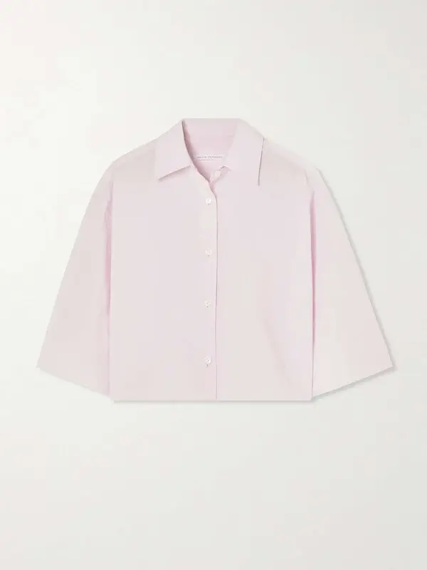 Maria Mcmanus Cropped Organic Cotton-poplin Shirt