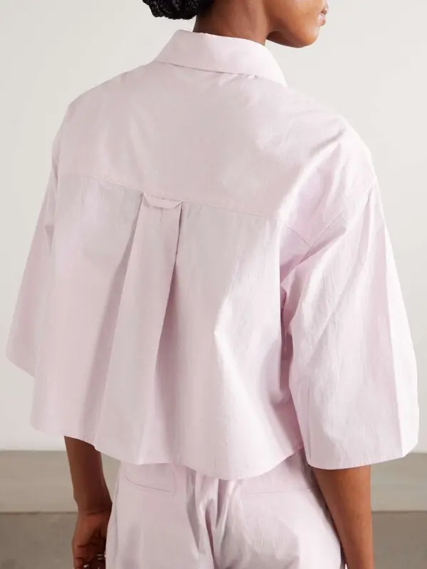 Maria Mcmanus Cropped Organic Cotton-poplin Shirt