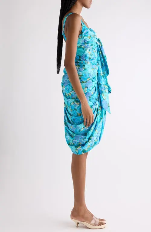 Chloé Daisies Print Organic Cotton Poplin Dress - Multicolor Blue