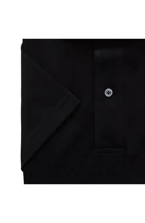 EMANUEL BERG Textured Luxe Polo - Black