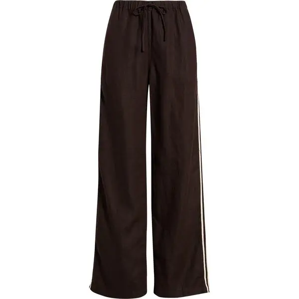 Madewell Linen Track Pants - Cocoa