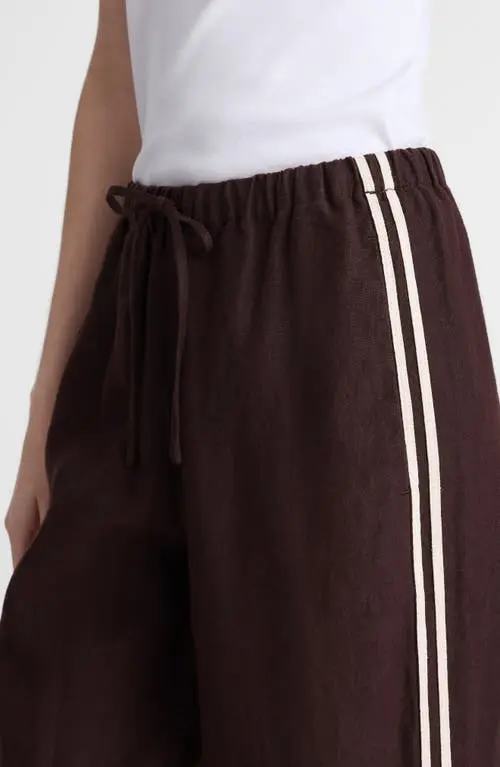 Madewell Linen Track Pants - Cocoa