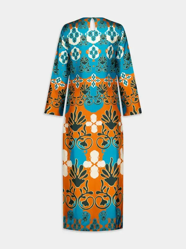 PAULA A-line Twill Silk Dress