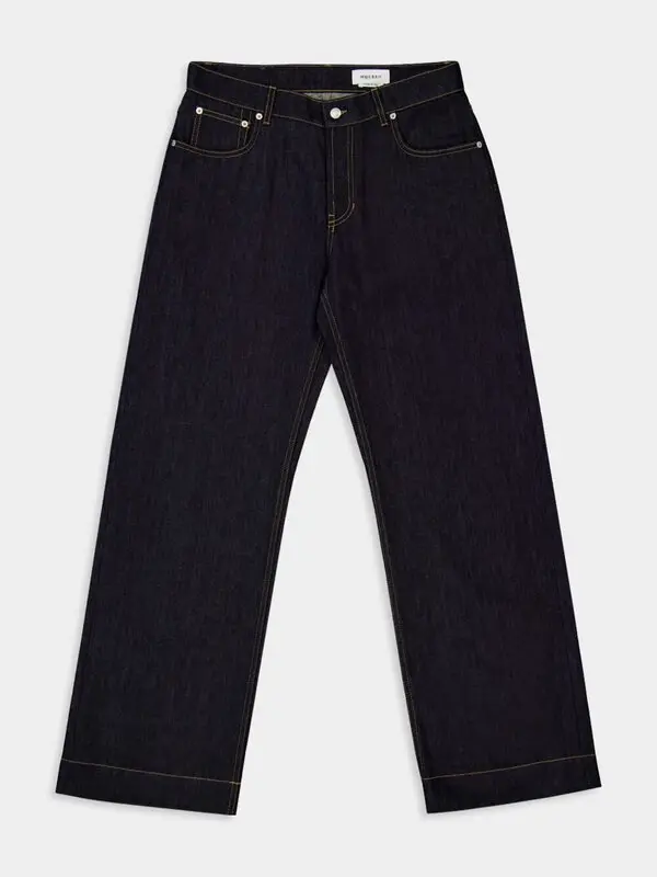 Alexander McQueen Indigo Wide-leg Denim Jeans - Blue