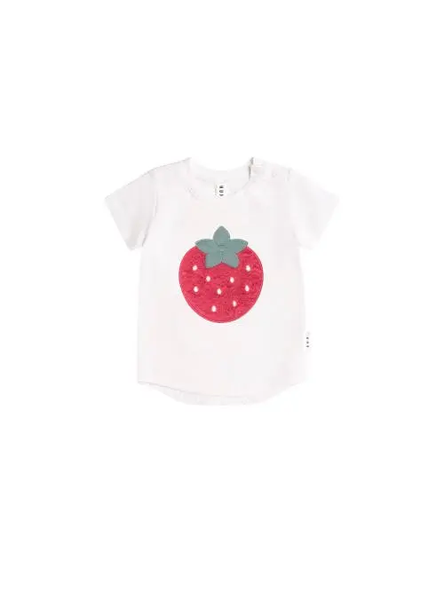 HUXBABY Strawberry Tee - White
