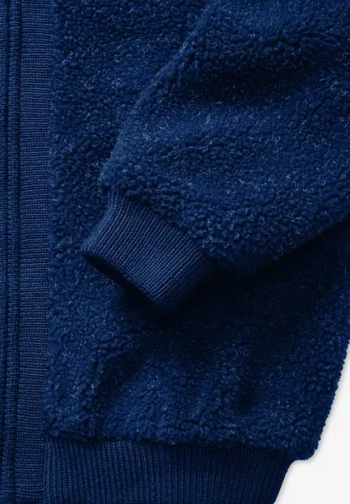 Roaman's High Collar Fleece Bomber Jacket - Soft Camel