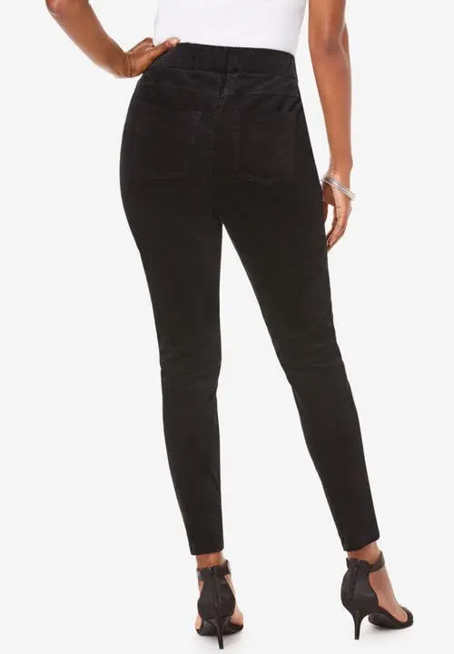 Roaman's Corduroy Leggings - Chocolate