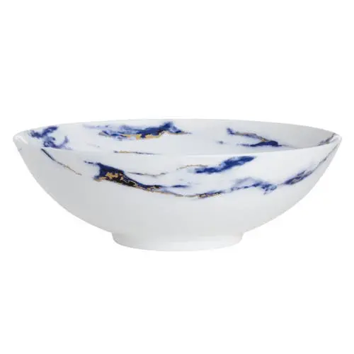 Prouna Marble Azure Serving Bowl - White