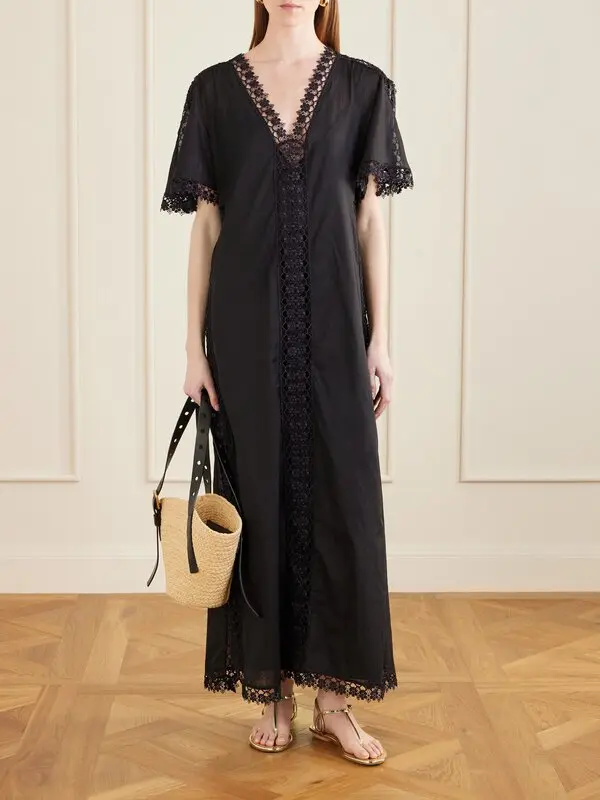 Charo Ruiz Ibiza Embroidered Cotton-blend Coverup