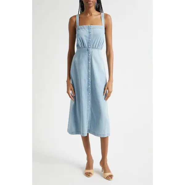 Veronica Beard Delondra Denim Sundress