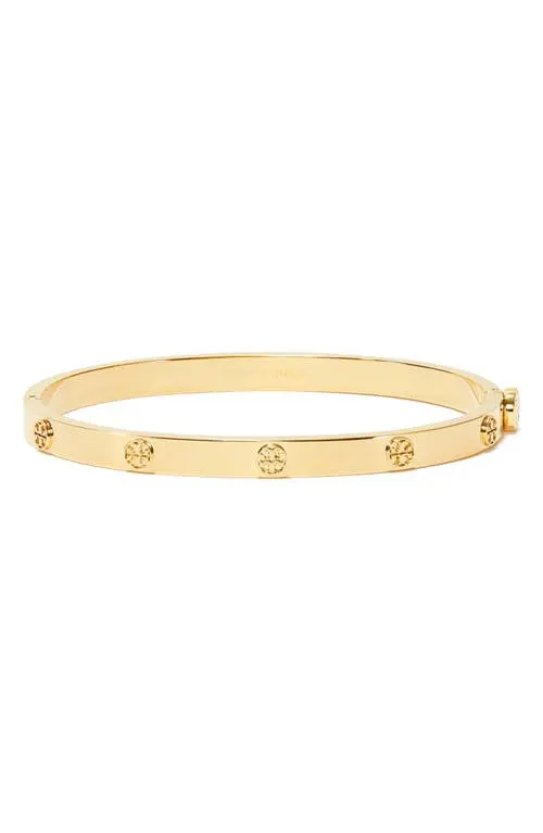 Tory Burch Thin Icon Hinge Bracelet - Tory Gold