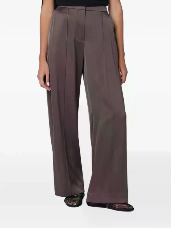 Simkhai Kyra Satin Trousers - Brown