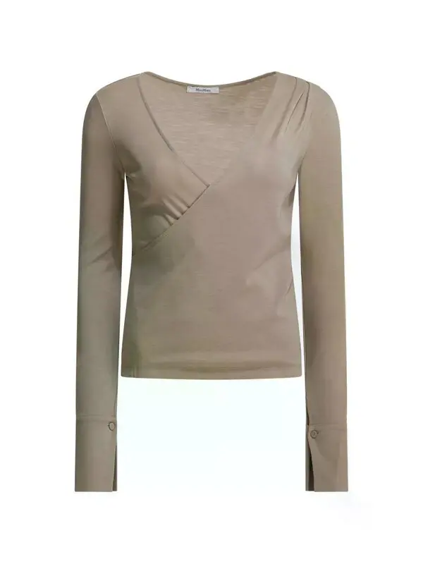 Max Mara V-neck Wrap Sweater - Neutrals