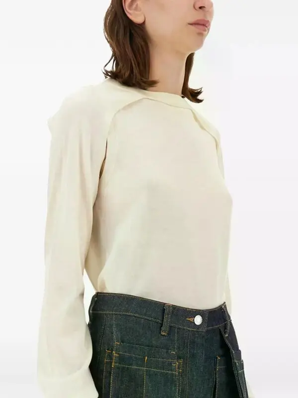 Helmut Lang Shoulder Detail Jersey - Neutrals