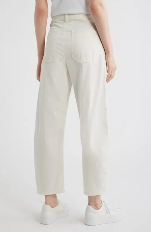 Frank & Eileen Bray Barrel Leg Cotton Twill Pants - Chalk