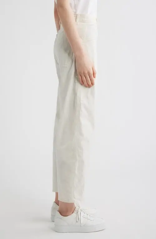 Frank & Eileen Bray Barrel Leg Cotton Twill Pants - Chalk