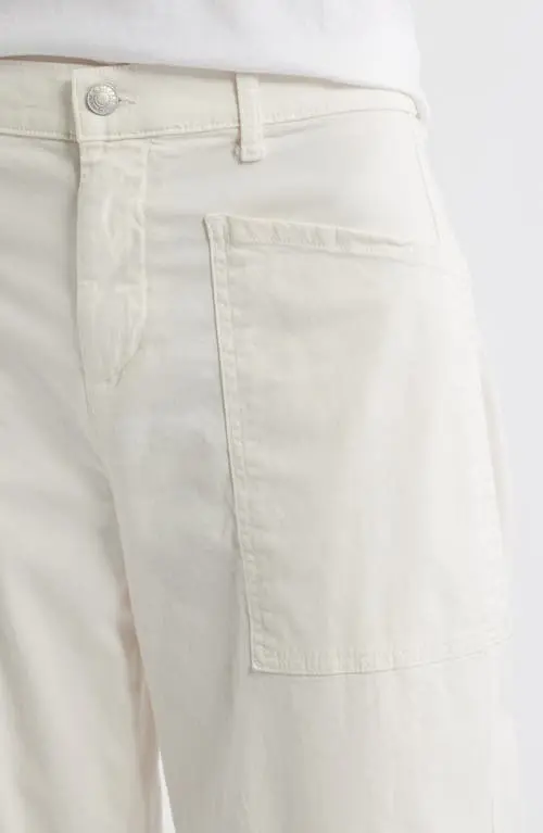 Frank & Eileen Bray Barrel Leg Cotton Twill Pants - Chalk