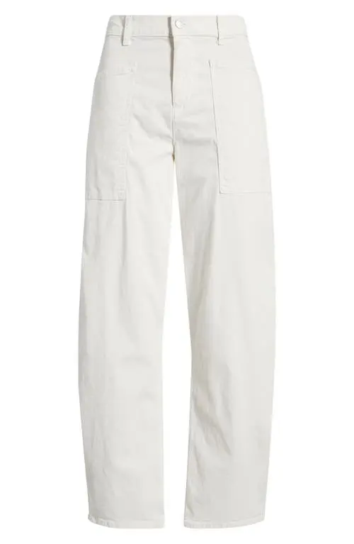 Frank & Eileen Bray Barrel Leg Cotton Twill Pants - Chalk