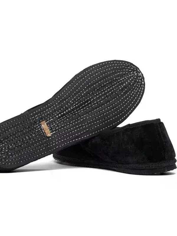 SENTIER Principe Piped Velvet Slippers