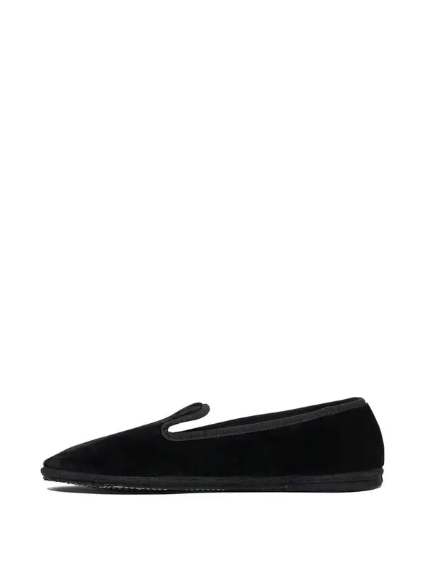 SENTIER Principe Piped Velvet Slippers