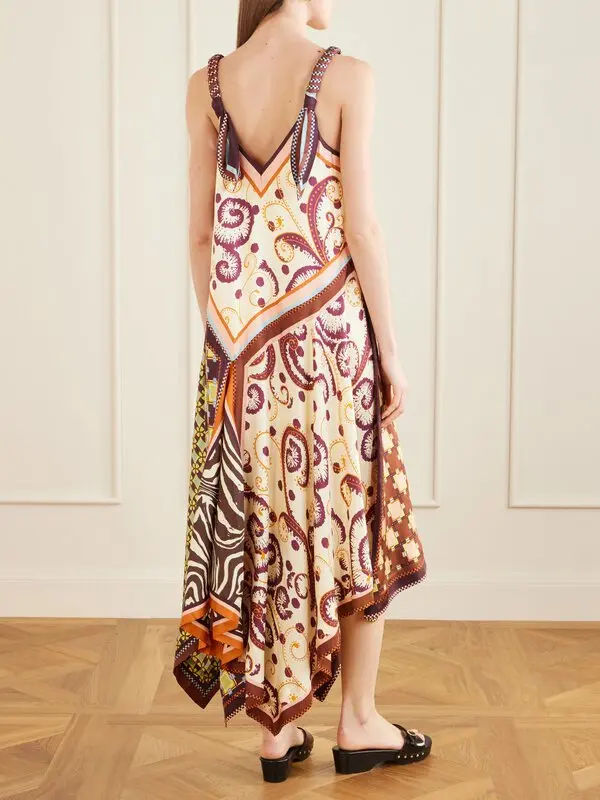 ALEMAIS Wilson Silk Twill Midi Dress