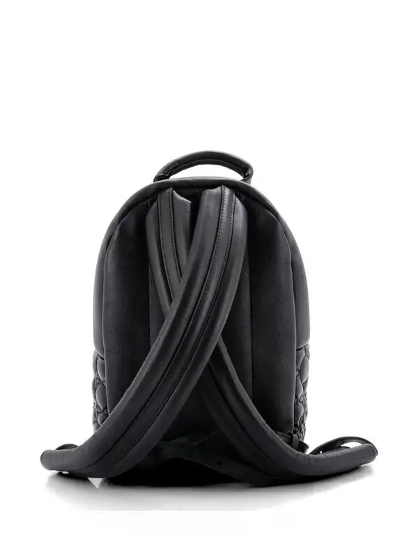 LOUIS VUITTON Palm Springs Malletage Flower Lambskin Pm Backpack - Black