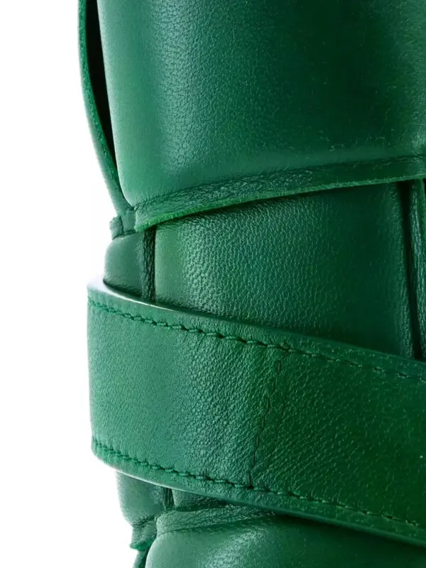 Bottega Veneta Cassette Padded Maxi Intrecciato Leather Crossbody Bag - Green