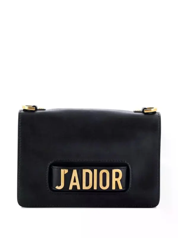 Dior J'adior Flap Bag Leather Medium Crossbody Bag - Black