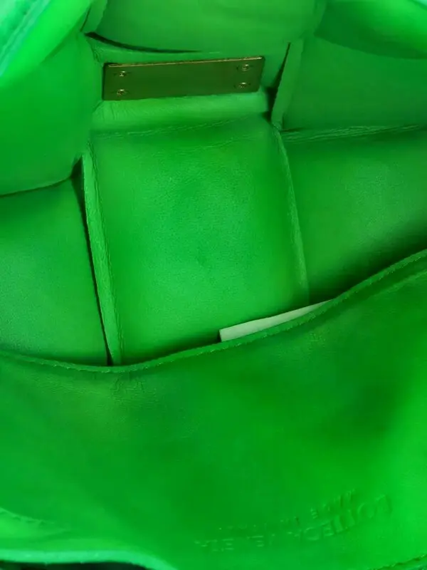 Bottega Veneta Cassette Chain Padded Maxi Intrecciato Leather Crossbody Bag - Green