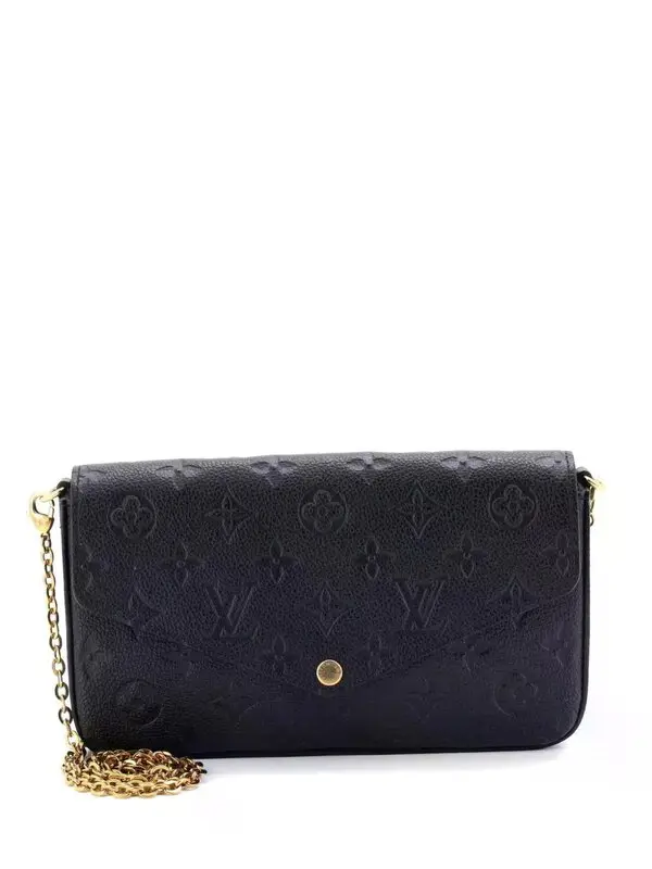 LOUIS VUITTON Felicie Pochette Monogram Empreinte Leather - Black