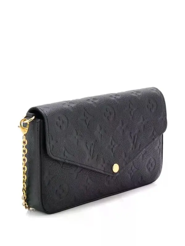 LOUIS VUITTON Felicie Pochette Monogram Empreinte Leather - Black