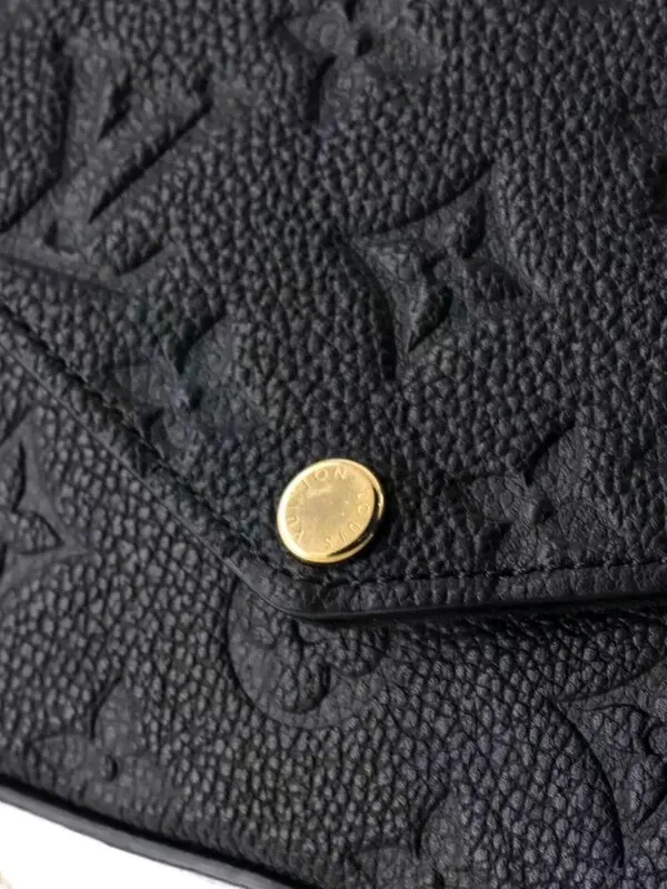 LOUIS VUITTON Felicie Pochette Monogram Empreinte Leather - Black