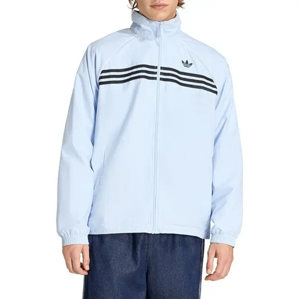 Adidas Chest Stripes Track Jacket - Crystal Sky//