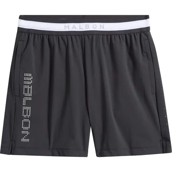 MALBON Mrc Tech Water Repellent Running Shorts - Jet Black