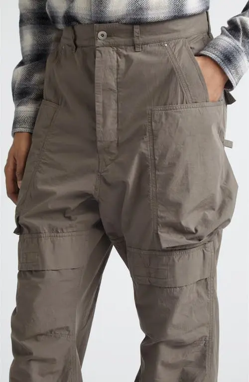 Rick Owens Stefan Cotton Cargo Pants - Dust