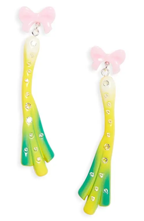 Sandy Liang Scallionette Drop Earrings - Green Multi