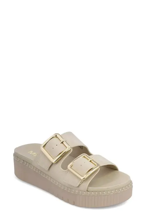 Mia Jacinta Buckle Strap Platform Sandals - Ecru