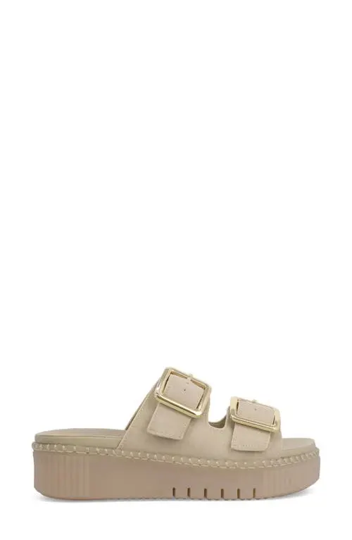 Mia Jacinta Buckle Strap Platform Sandals - Ecru