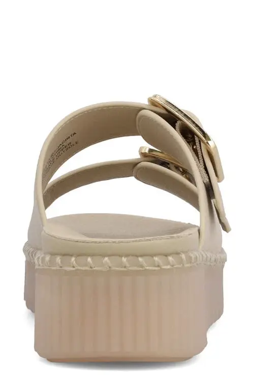 Mia Jacinta Buckle Strap Platform Sandals - Ecru