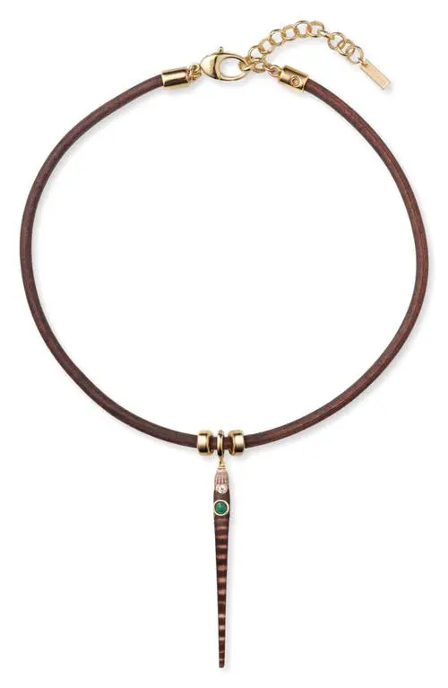 Éliou Selkie Sea Urchin Spine Pendant Necklace - Brown