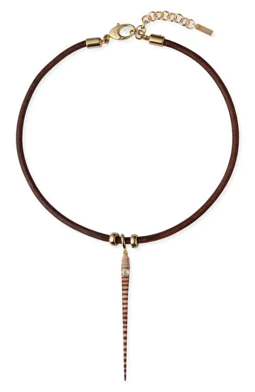 Éliou Selkie Sea Urchin Spine Pendant Necklace - Brown