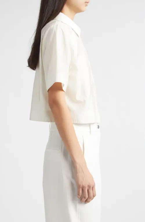 Partow Tilden Crop Short Sleeve Button-up Shirt