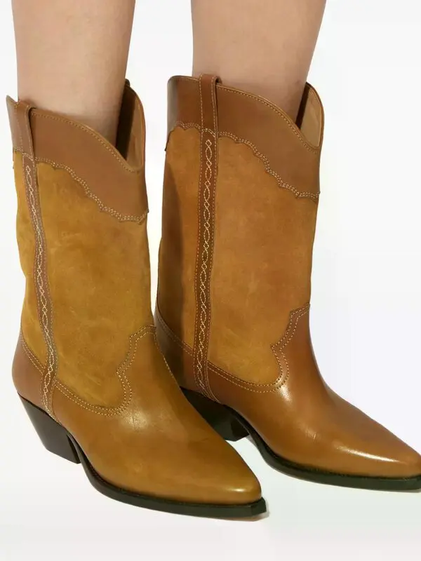 Isabel Marant Étoile Duerto Suede-panel Boots - Brown