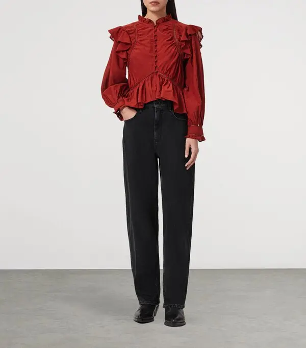 ALLSAINTS Lima Ruffled Blouse