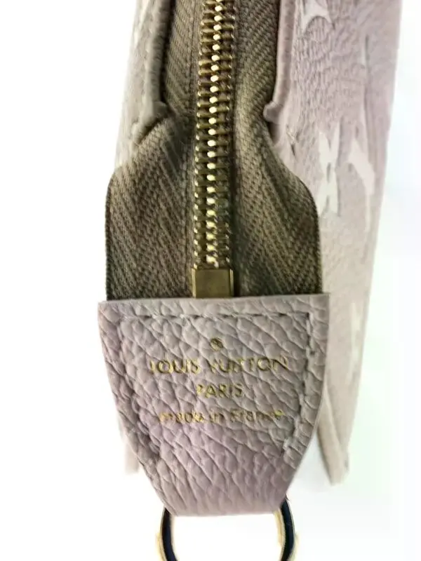 LOUIS VUITTON Pochette Accessoires Spring In The City Monogram Empreinte Leather Mini Clutch - Green